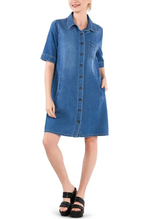 HINT OF BLU Denim Shirtdress