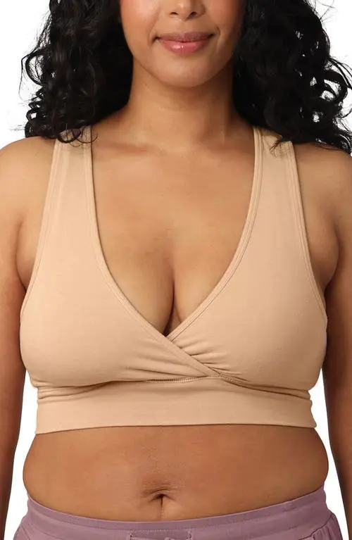 KINDRED BRAVELY French Terry Racerback Nursing & Sleep Brafits Sizes 30b-46d - Beige