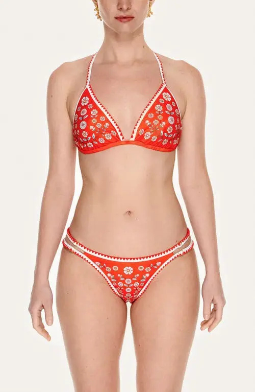 JESSIE ZHAO NEW YORK Garden Reversible Bikini Set - Red