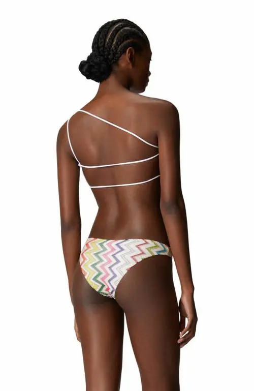 Missoni One-shoulder Bikini With Double Ties - Multicoloured