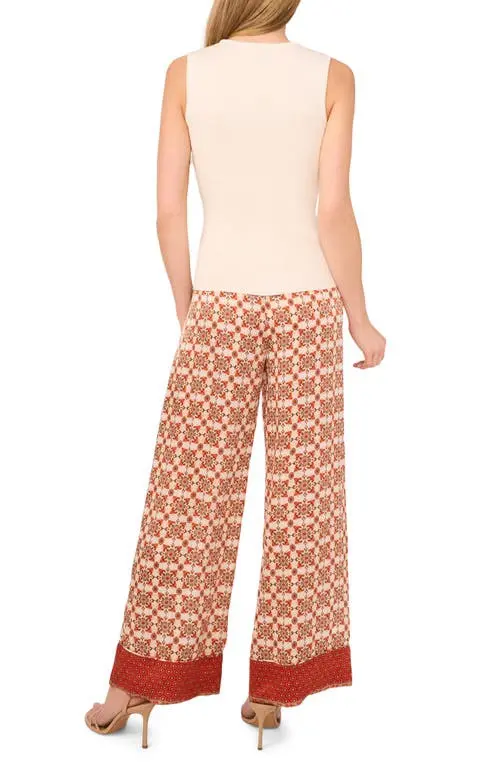 Ted Baker London Mixed Print Wide Leg Pants