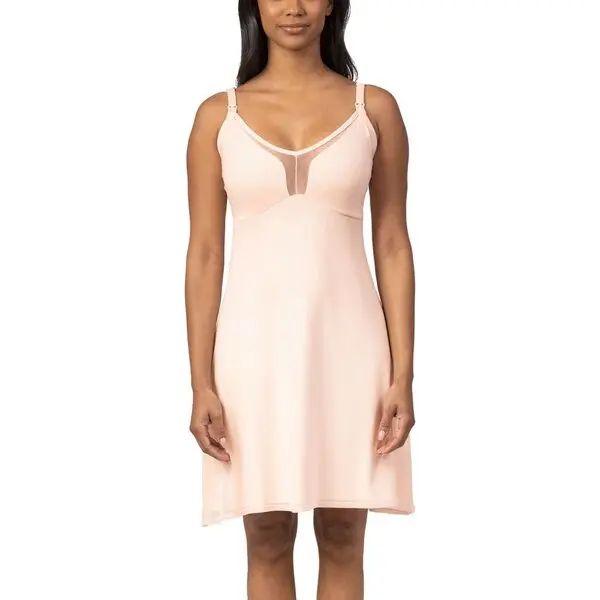 KINDRED BRAVELY Aurora Mesh Nursing Nightgown - Quartz