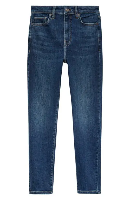 Mango High-rise Ankle Skinny Jeans - Dark Blue