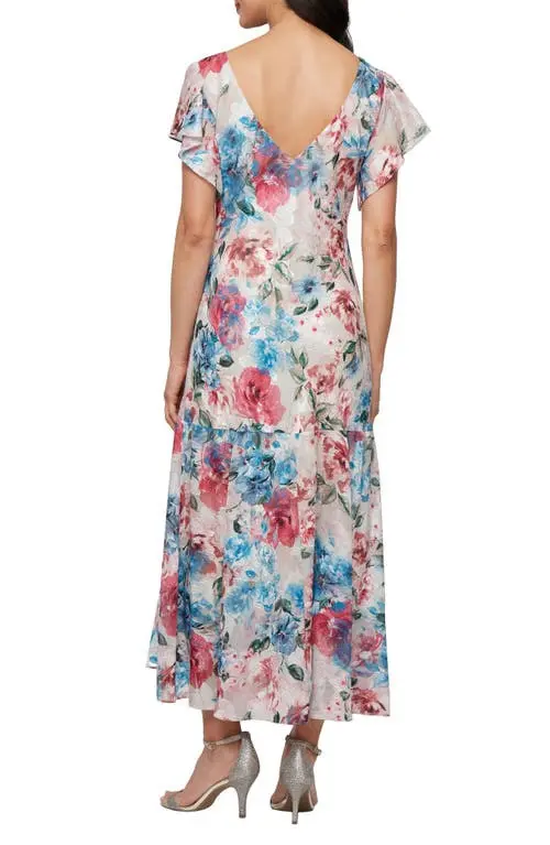 sachin and babi light blue dress New Women's Alex Evenings Short Embroidered Dress with Illusion Jacket Size  8P