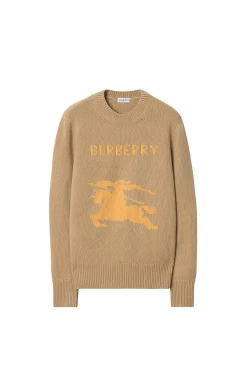 Burberry Ekd Wool Cashmere Sweater - Flax