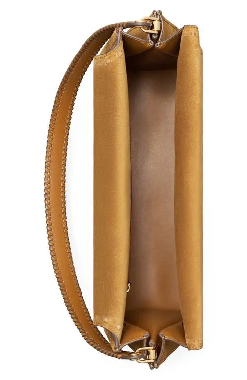 Tory Burch Lee Radziwill Large Suede Shoulder Bag - Wild Tabacco