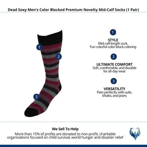 DEADSOXY Color Blocked Mid-calf Socks