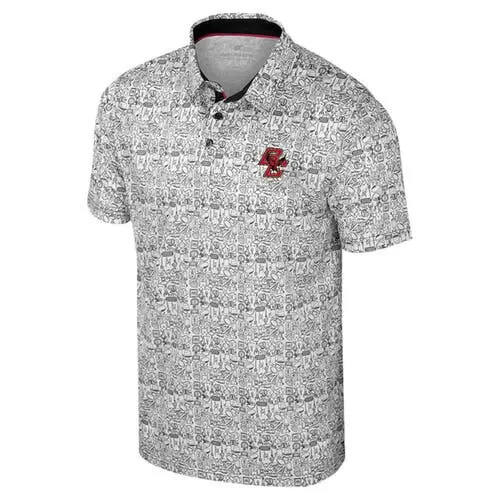 COLOSSEUM Boston College Eagles It's Time! Allover Print Polo
