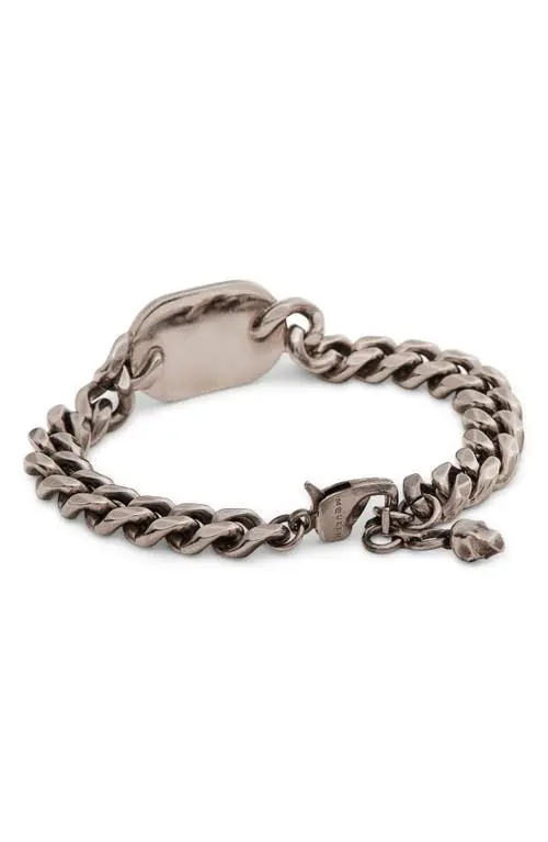 Alexander McQueen Skull Plate Pendant Chain Bracelet