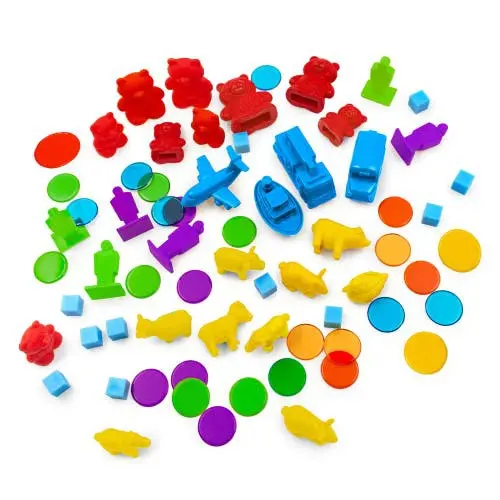 JUNIOR LEARNING Counters Multipack 555 Pieces,various Colorsshapes & Styles
