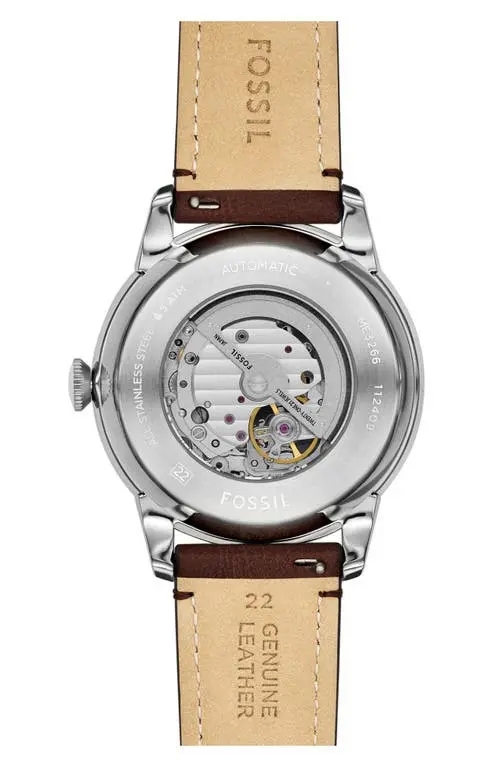 Fossil Townsman Automatic Leather Strap Watch