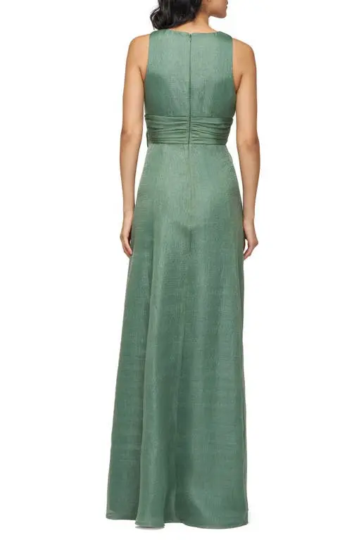 Js Collections Rosette Detail Sleeveless Organza Gown