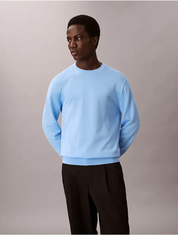 Calvin Klein Supima Cotton Classic Sweater - Track Blue