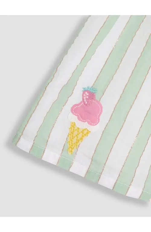 Jojo Maman Bebe Striped Dress & Sun Hat Set In Aqua - 40% Off | Editorialist