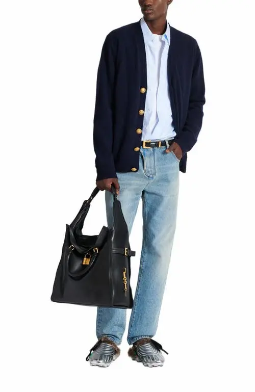 Balmain Eco-cashmere Cardigan - Navy