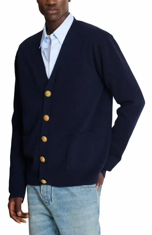 Balmain Eco-cashmere Cardigan - Navy