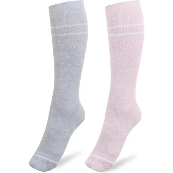 KINDRED BRAVELY Maternity Compression Socks - Pink & Grey Heather