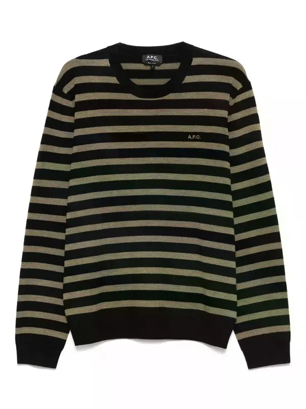 A.p.c. Striped Jumper - Black