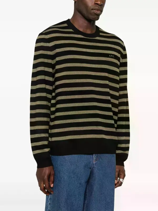 A.p.c. Striped Jumper - Black