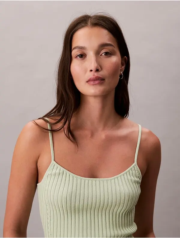 Calvin Klein Liquid Shine Rib Tank Top