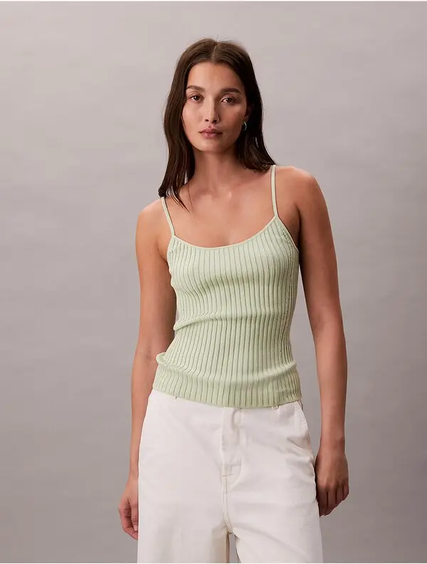 Calvin Klein Liquid Shine Rib Tank Top