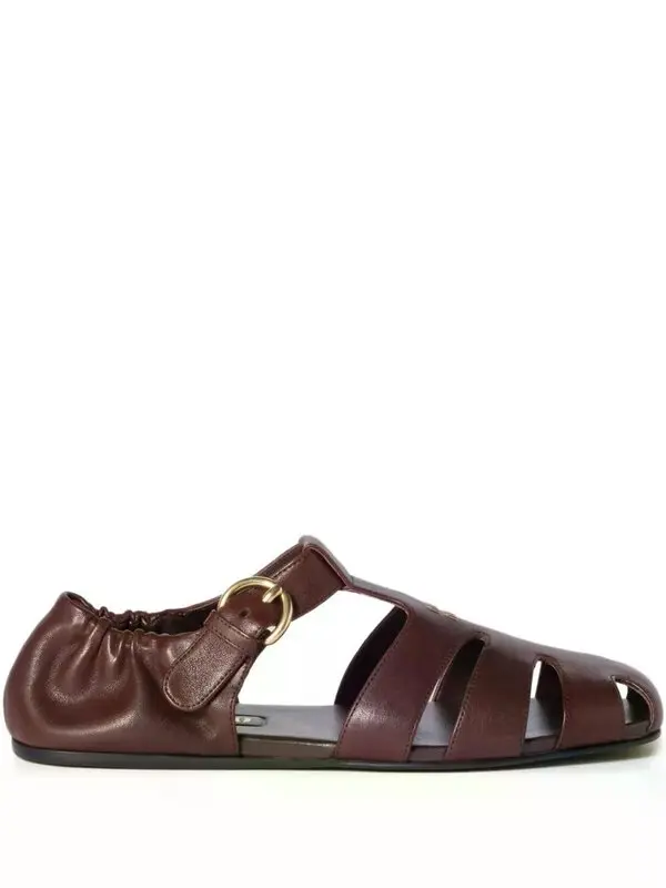 Miu Miu Cage-style Buckled Flat Pumps