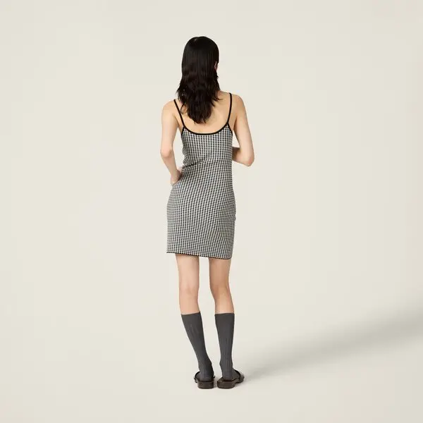 Miu Miu Viscose Dress - Black/White | Editorialist
