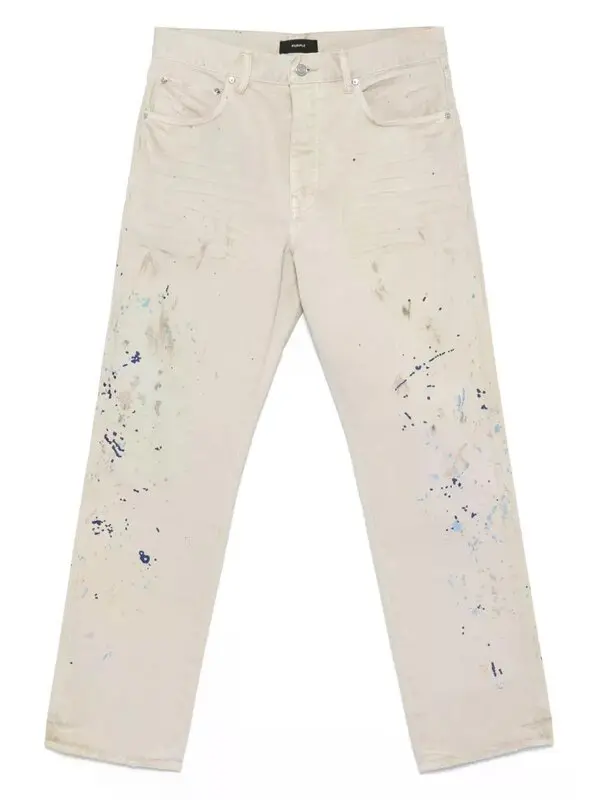 PURPLE BRAND Paint-splatter Jeans