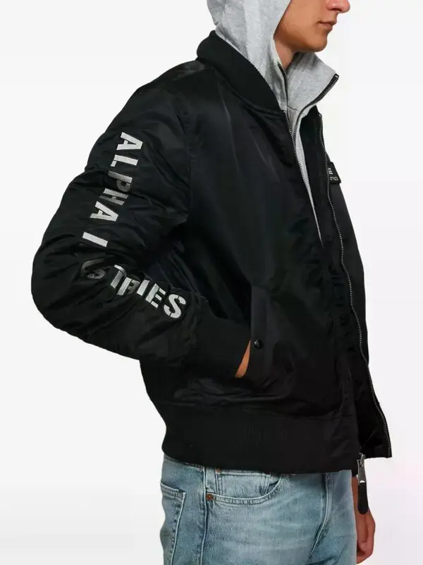 Alpha Industries Hooded Bomber Jacket - Black
