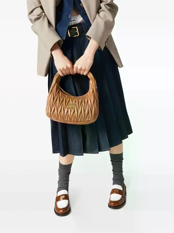 Miu Miu Two-tone Leather Penny Loafers - Brown