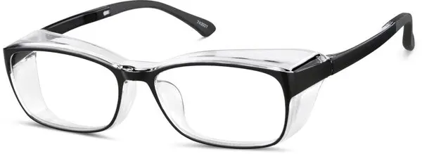 Zenni Rectangle Full Rim Frame Eyeglasses - Black