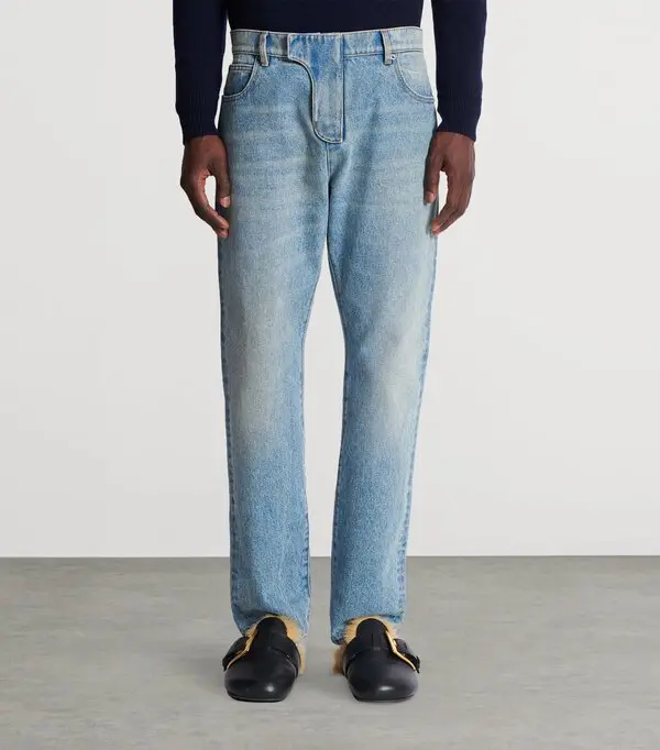 Balmain Faded Straight Jeans