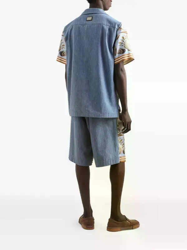 Dolce & Gabbana Shell-print Shirt - Blue
