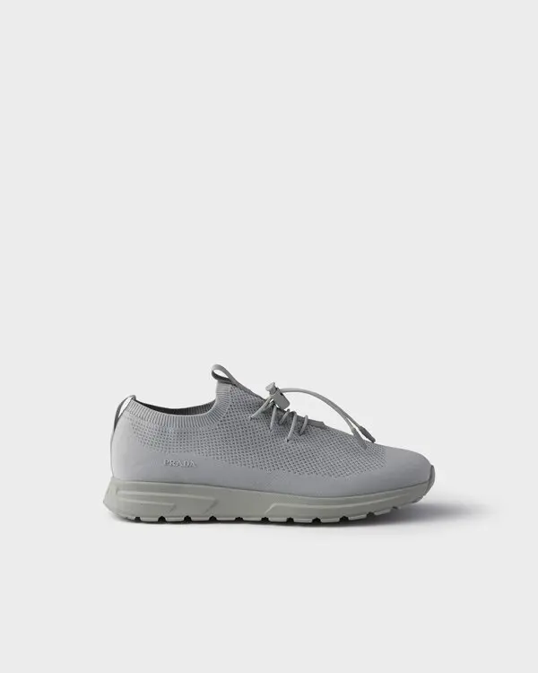 Prada Prax Knit Sneakers - Grey