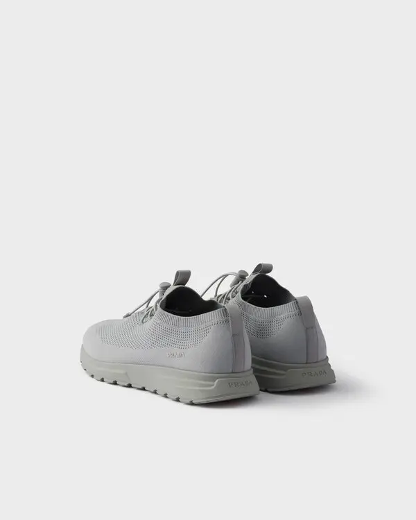 Prada Prax Knit Sneakers - Grey