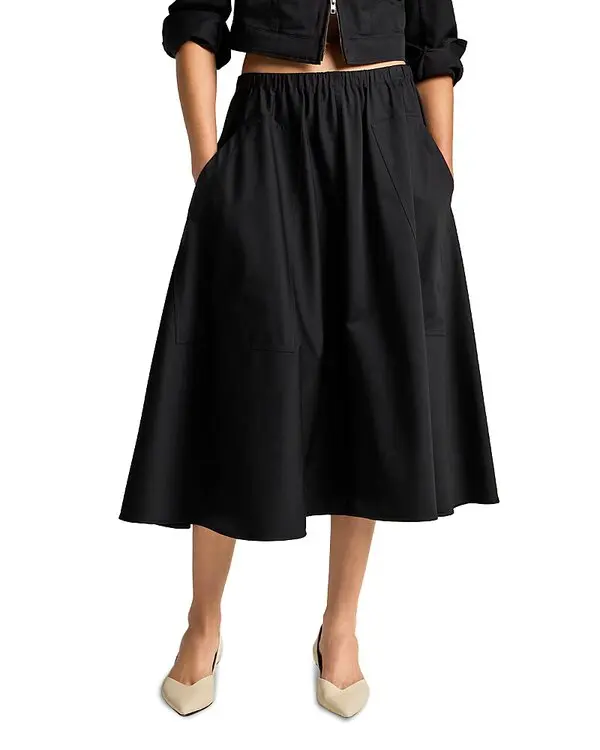 Vince Utility Pocket Full Skirt - Black