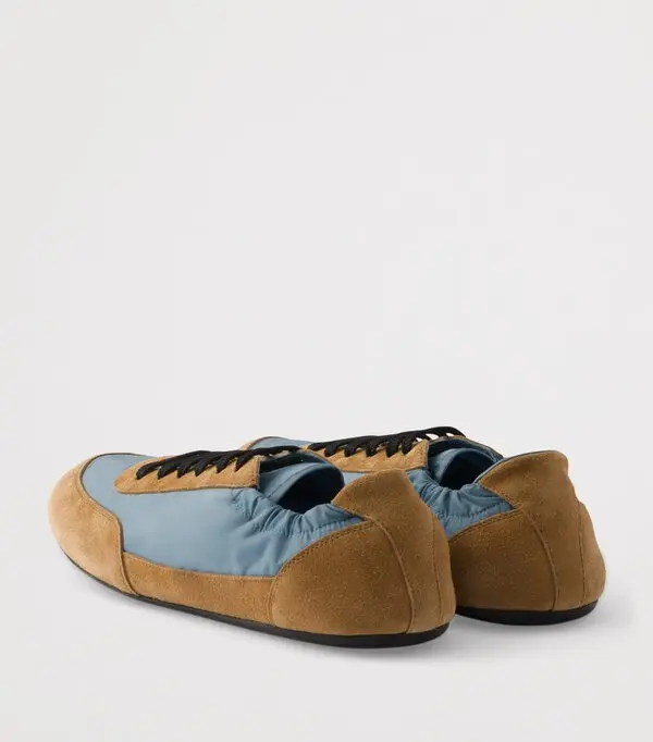 Prada Suede And Re-nylon Collapse Sneakers