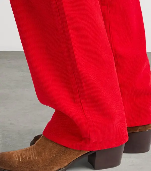 Prada Corduroy Straight Leg Trousers