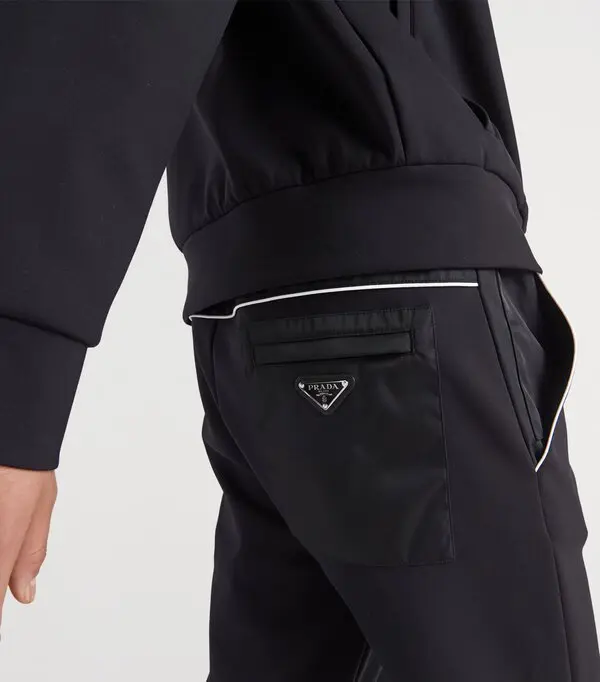 Prada Re-nylon-trim Sweatpants