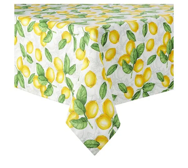MARTHA STEWART Lots Of Lemons 60x102 Tablecloth - One-color