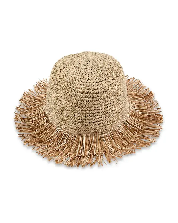 Eugenia Kim Joni Fringed Crochet Bucket Hat - Natural