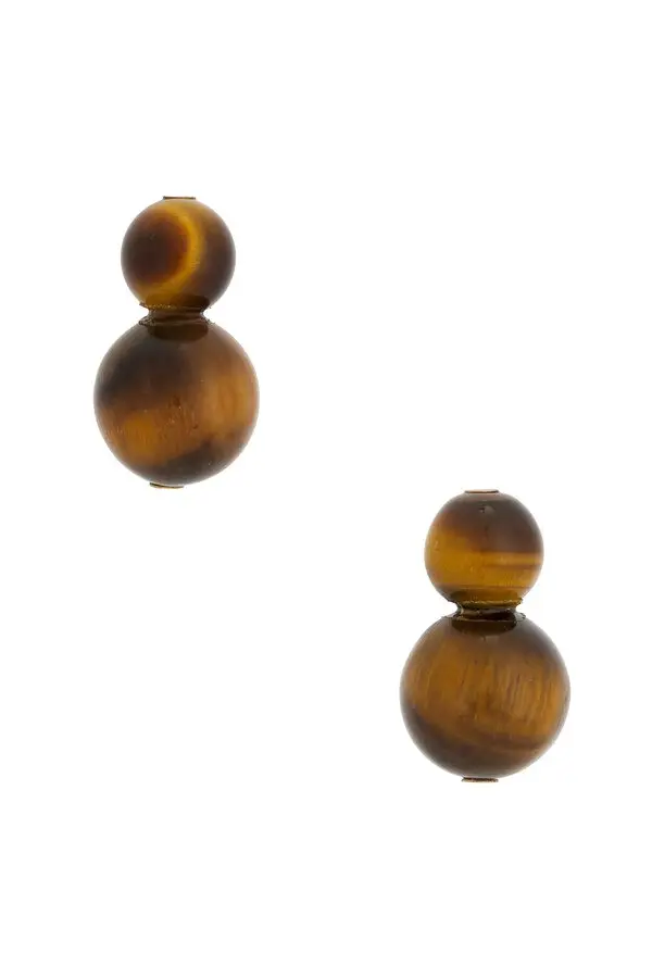 JENNIFER BEHR Cara Earrings - Tiger's Eye