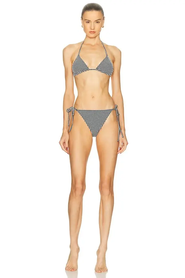 Hunza G Sabrina Bikini Set - Black Gingham