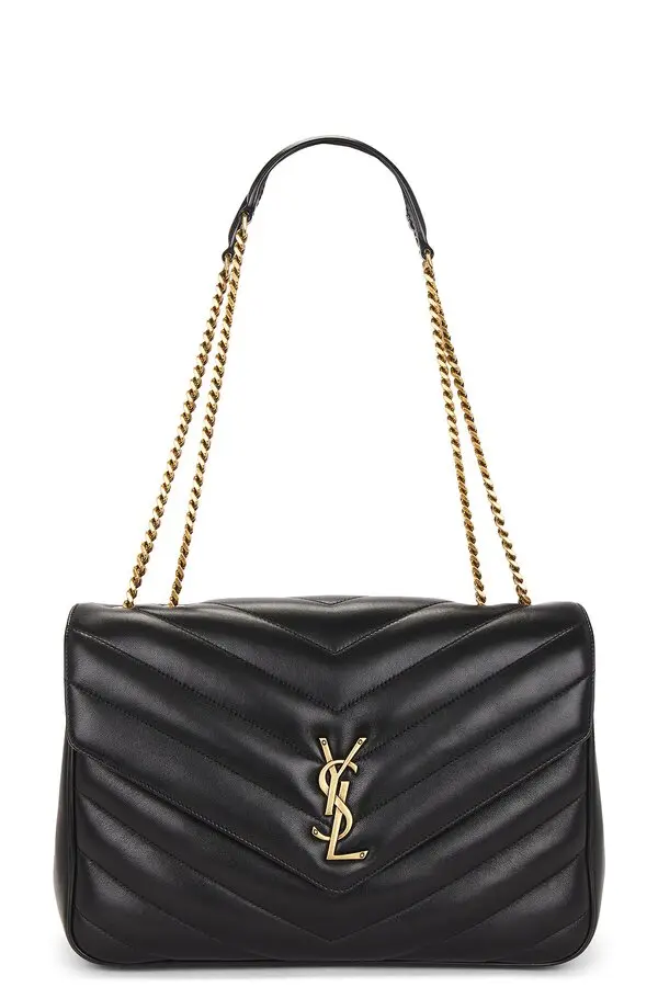 Saint Laurent Large Loulou Chain Bag - Nero