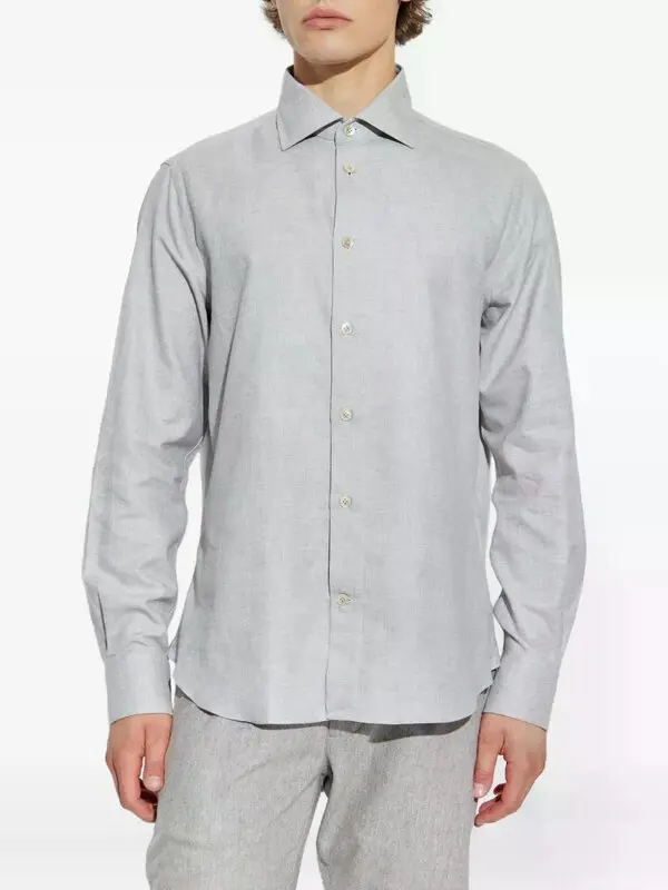 Eleventy Lightweight Button-up Shirt - Grey