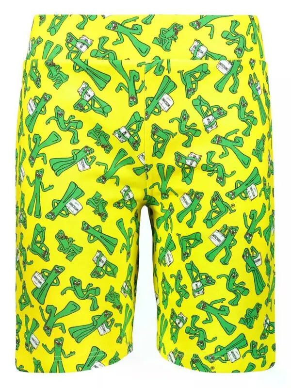 Moschino All-over Print Shorts - Yellow