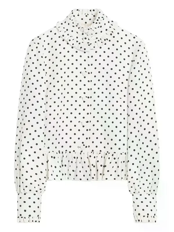Valentino Garavani Polka Dot-print Jacket - White
