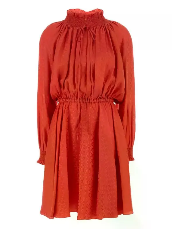 Fendi Gathered Mini Dress - Orange