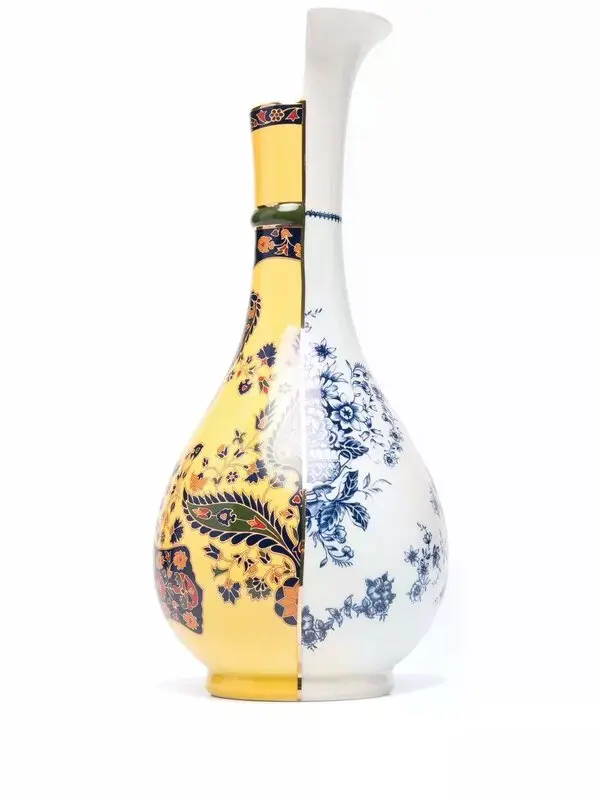 SELETTI Hybrid Print Vase - Yellow