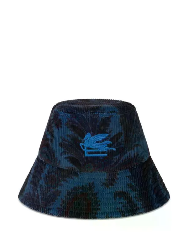 Etro Corduroy Bucket Hat - Blue